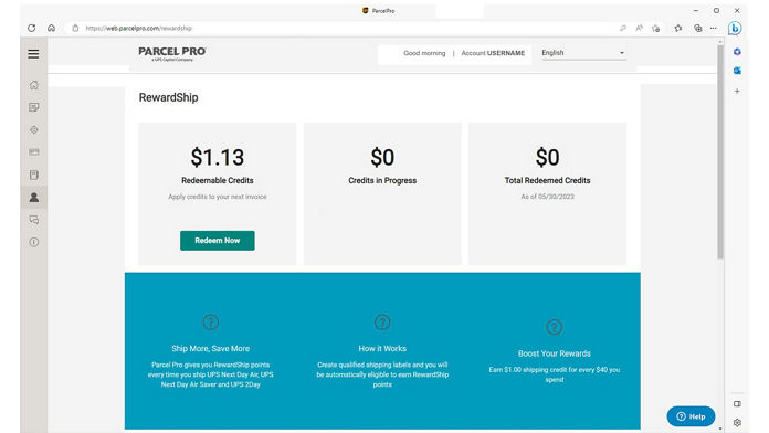 RewardShip | Parcel Pro®